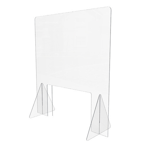 36"h x 31-1/2"w | Standing Germ Guard | POS Portal